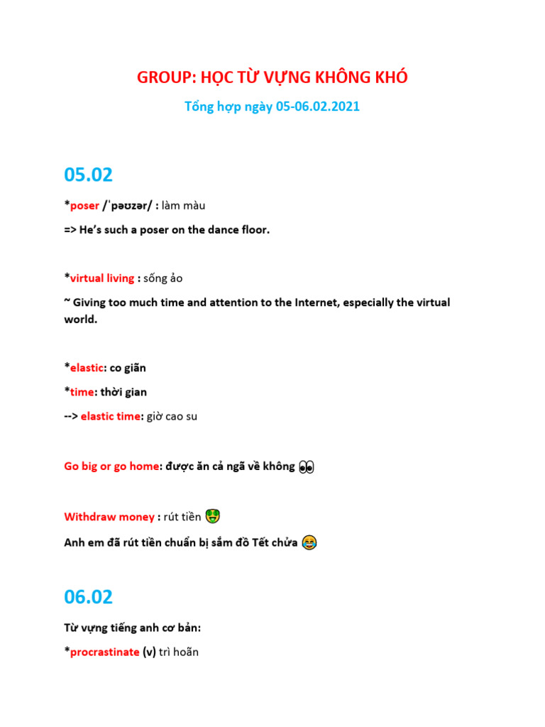 Group: H CT V NG Không Khó: T NGH P Ngày 05-06.02.2021 | PDF