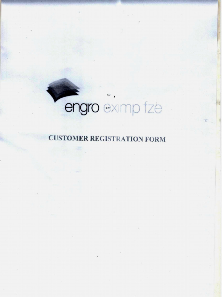 Engro Form | PDF