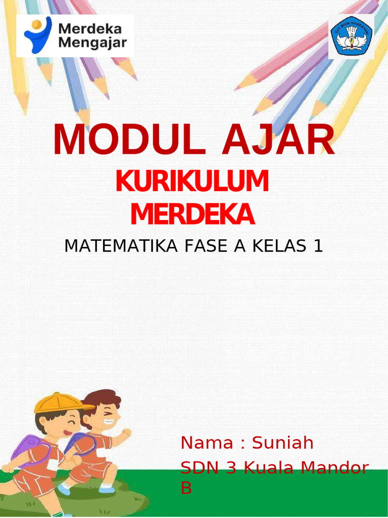 Modul Ajar Berdiferensiasi Matematika Kelas 1 SDN 3 Kuala Mandor B | PDF