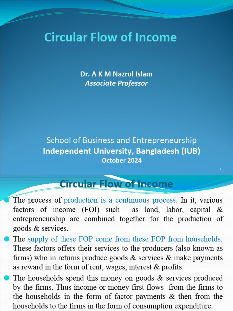 Circular Flow of Income | PDF | Gross Domestic Product | Measures Of ...