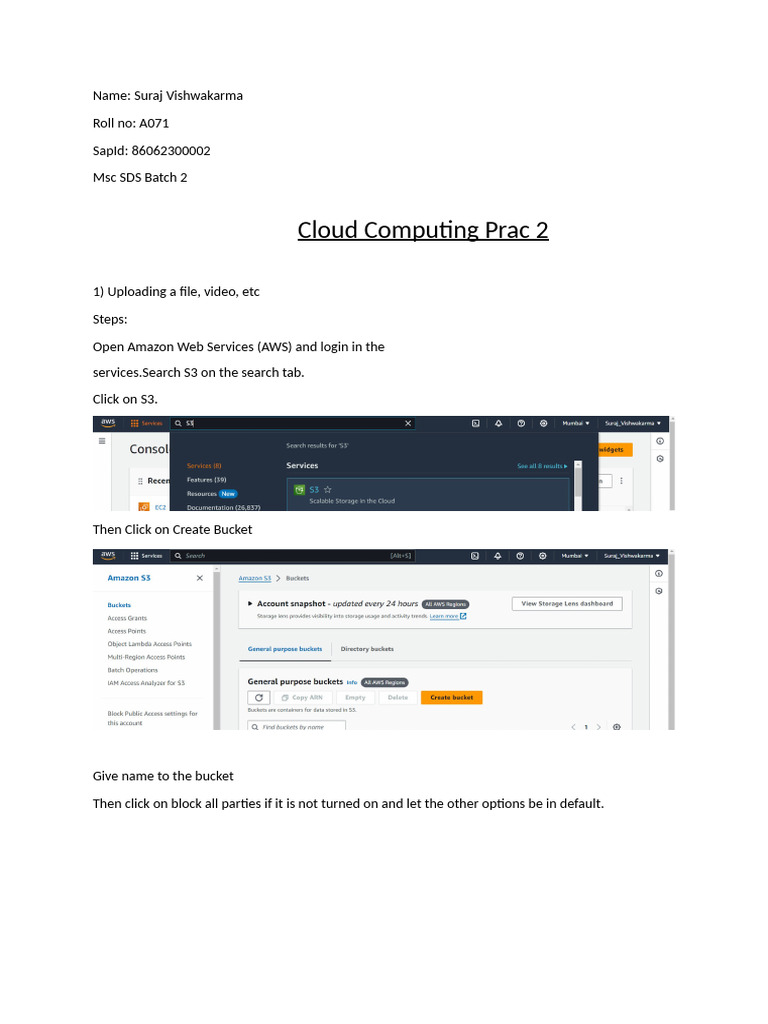 Cloud Computing Prac 2 | PDF