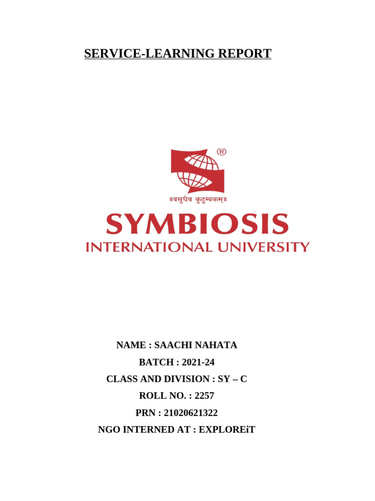 SLC Report-3 | PDF | Service Learning | Green Job