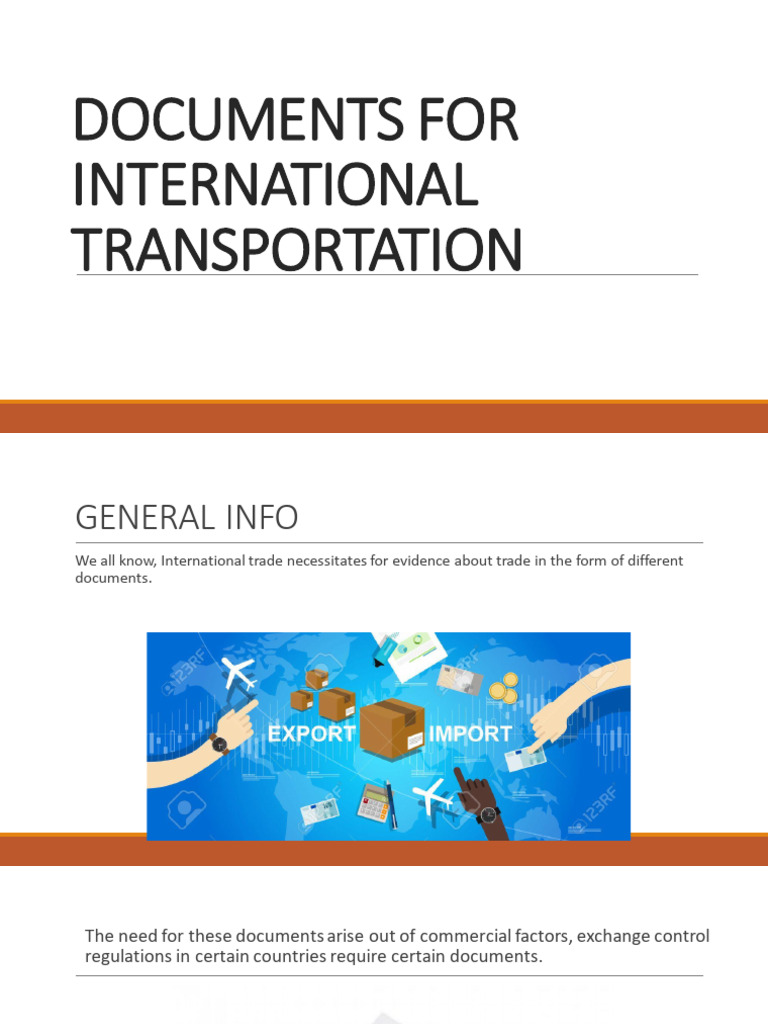 Key Transport Documents in Trade | PDF | Bill Of Lading | Cargo