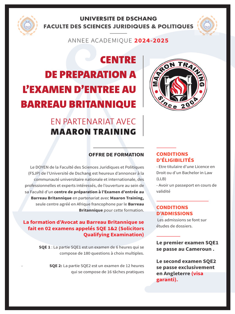 Dépliant Du MAARON TRAINING 2024 | PDF