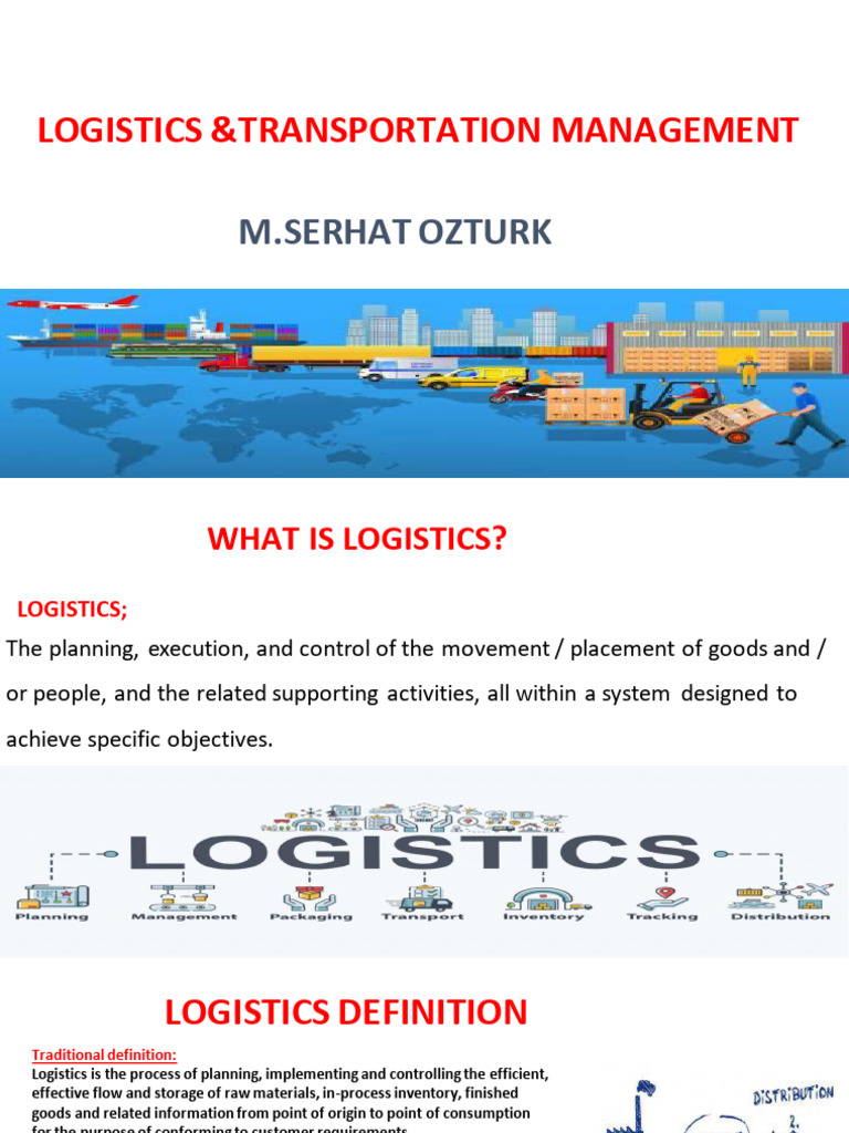 Logistics &transportation Management: M.Serhat Ozturk | PDF | Logistics ...