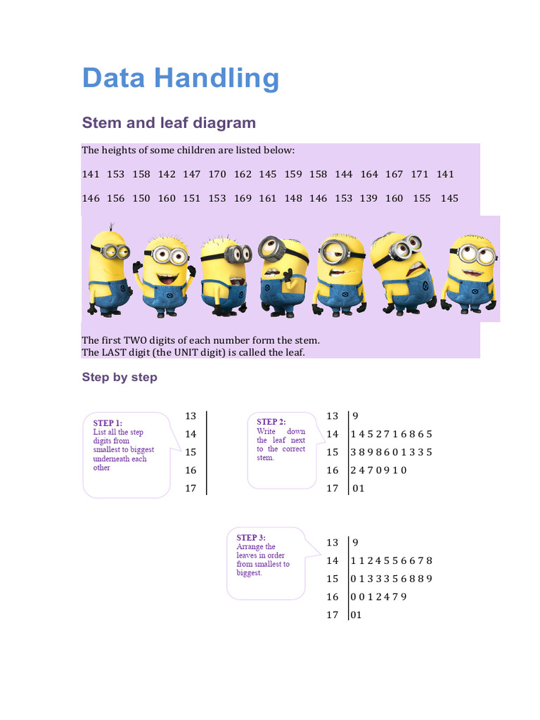 Data Handling Booklet | PDF | Mean | Arithmetic Mean