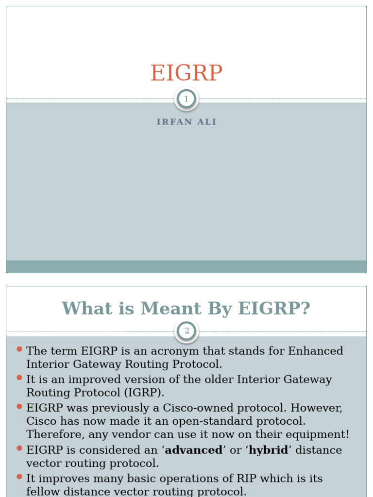 EIGRP | PDF | Routing | Router (Computing)