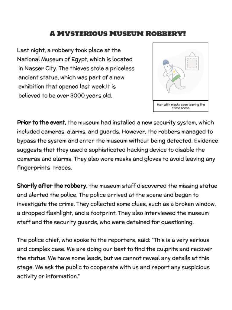 A Mysterious Museum Robbery | PDF | Police | Robbery