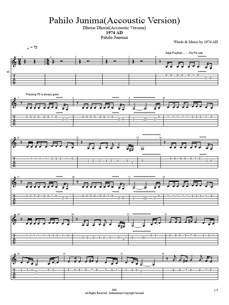 Pahilo Junima (Accoustic Version) | PDF | Freedom Of Expression Law