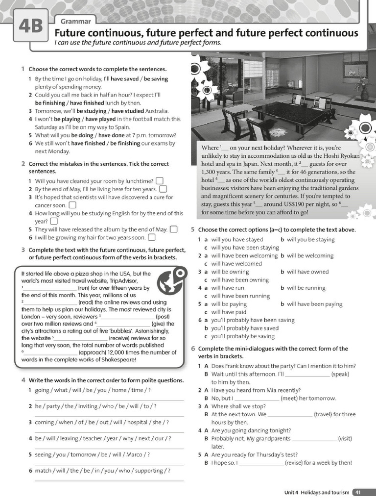 B13-Elearning - Unit 4BD - Grammar-Workbook | PDF