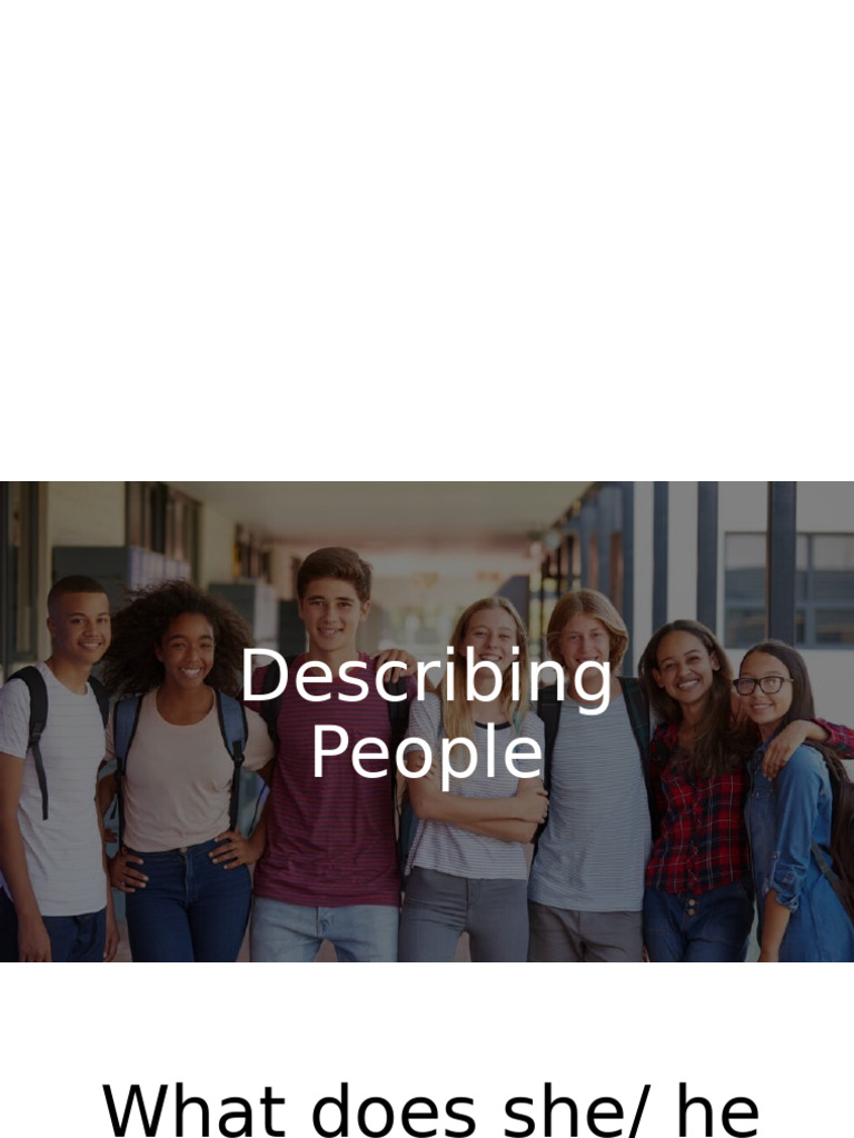 Describing People: Appearance & Traits | PDF