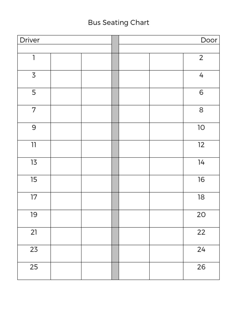 Bus Seating Chart Overview | PDF