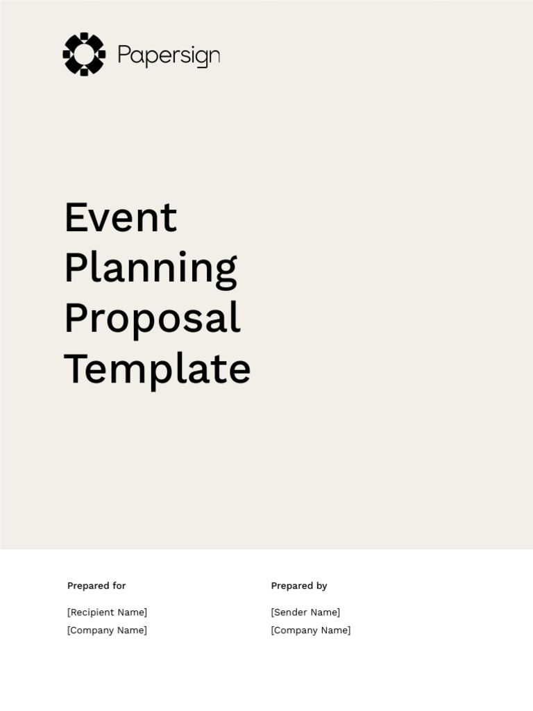 Event Planning Proposal Template | PDF | Business