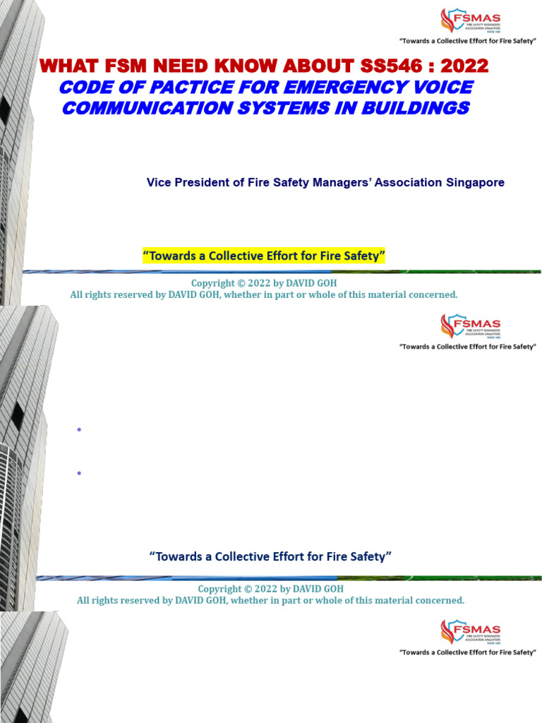 SS 546@2022 - EMS System | PDF | Emergency Evacuation | Fire Safety