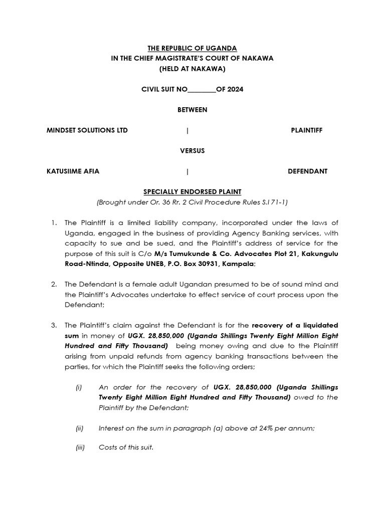 Summary Suit-Mindset | PDF | Banks | Lawsuit