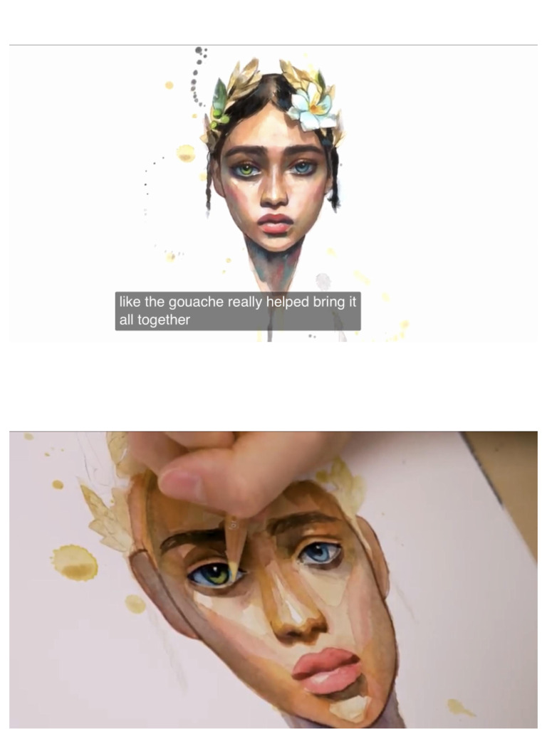 Màu Nư C, Gouache, Chì (Cô Gái) | PDF