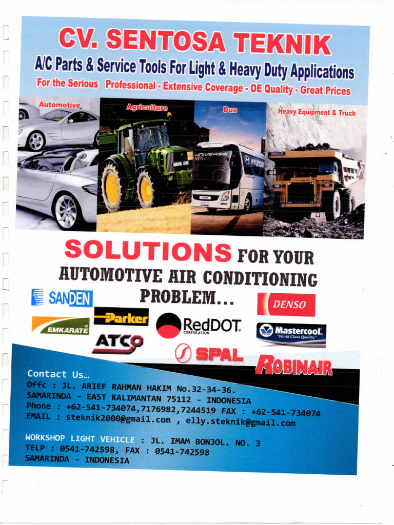 Parts Catalogue Air Cond - Sentosa Teknik | PDF