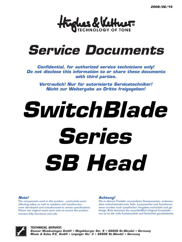 HK Switchblade 100h Head Service Manual | PDF | Electrical Engineering