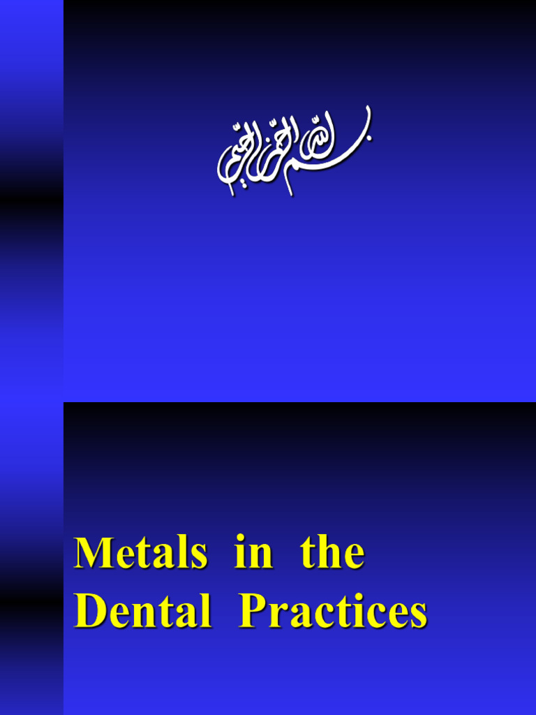 Common Metals in Dental Practices | PDF | Metals | Alloy