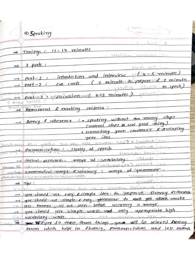 Speaking Note | PDF