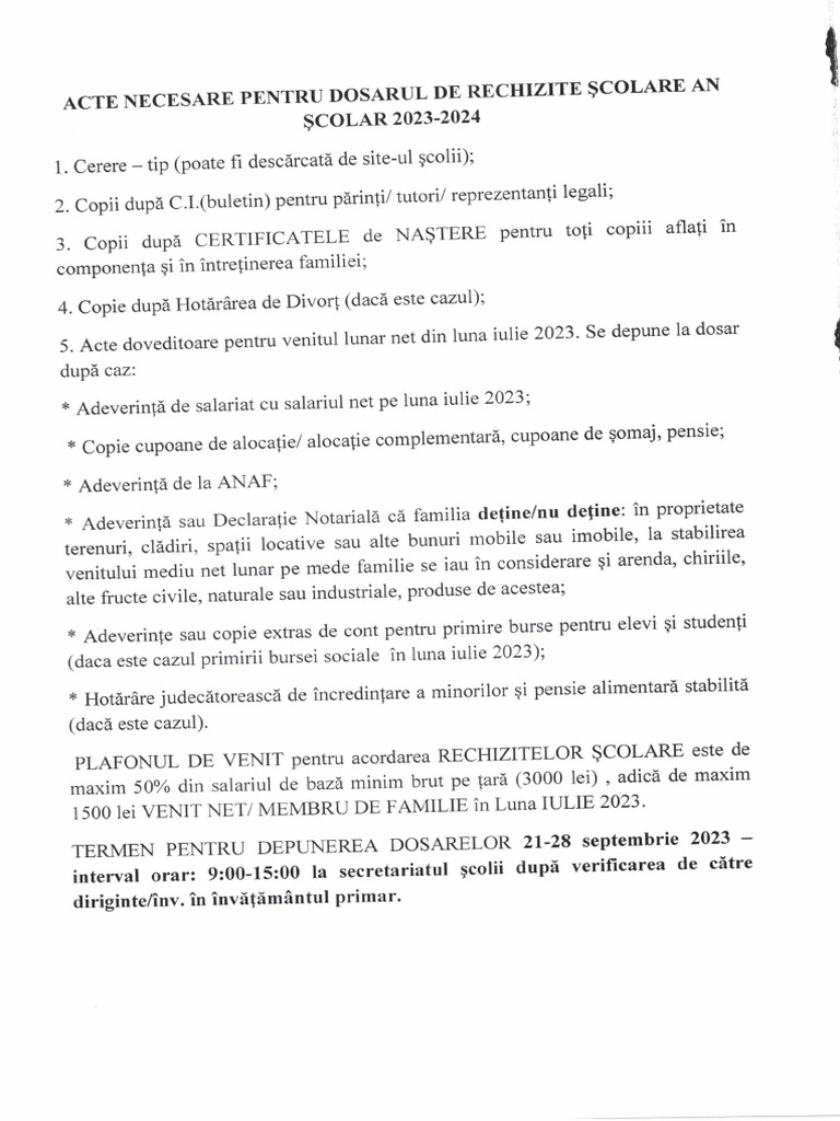 Acte Necesare | PDF