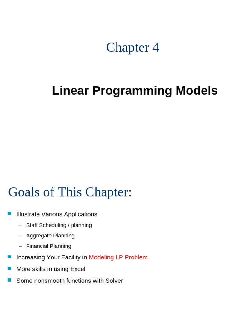 Linear Programming Applications and Models | PDF | Labour Economics ...