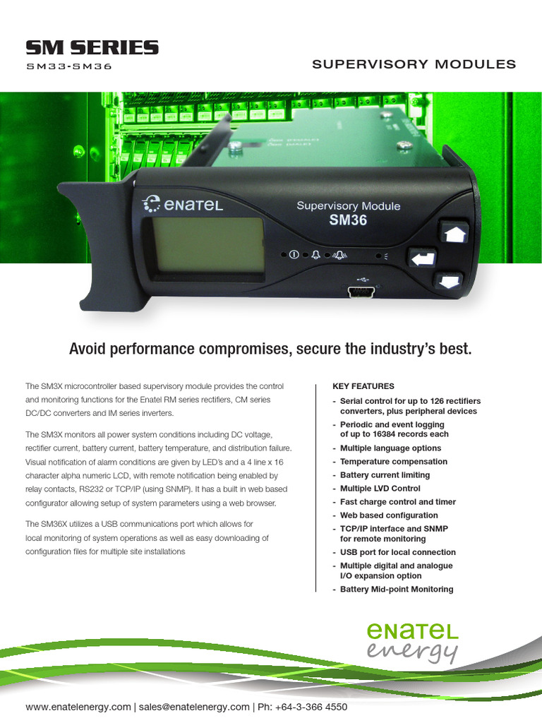 Enatel SM33-SM36 Datasheet | PDF | Rectifier | Power Inverter