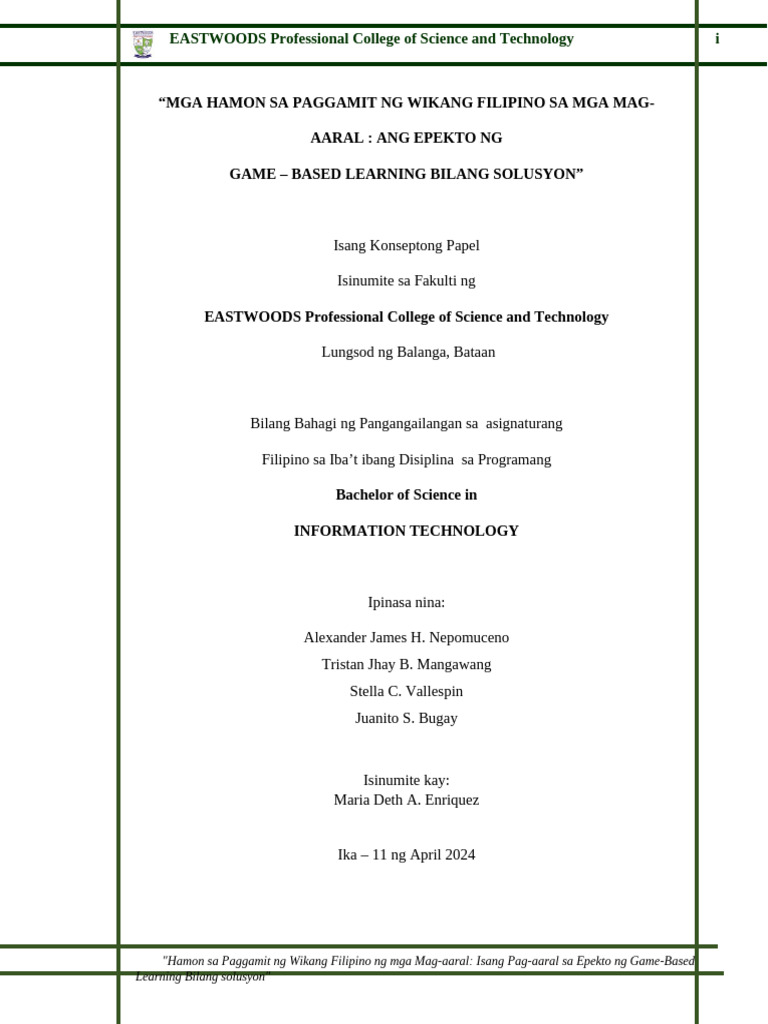 Mga Hamon Sa Paggamit NG Wikang Filipino Sa Mga Mag | PDF