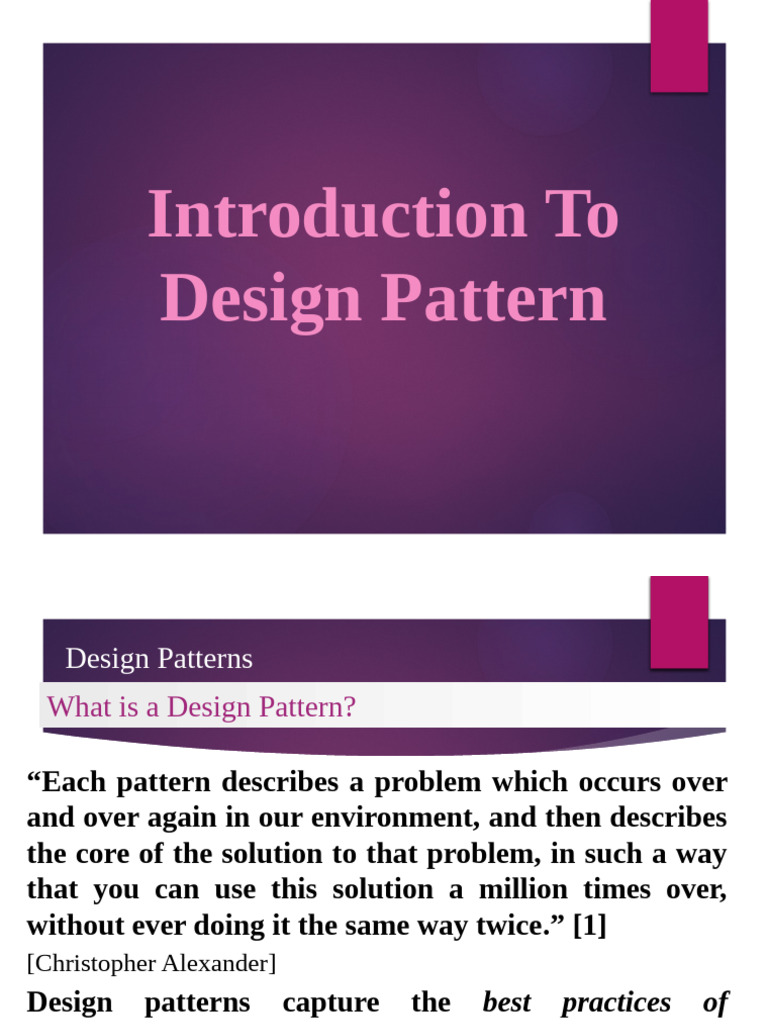 Introdication To Design Patterns Singltone Design Pattern Pdf Class Computer Programming
