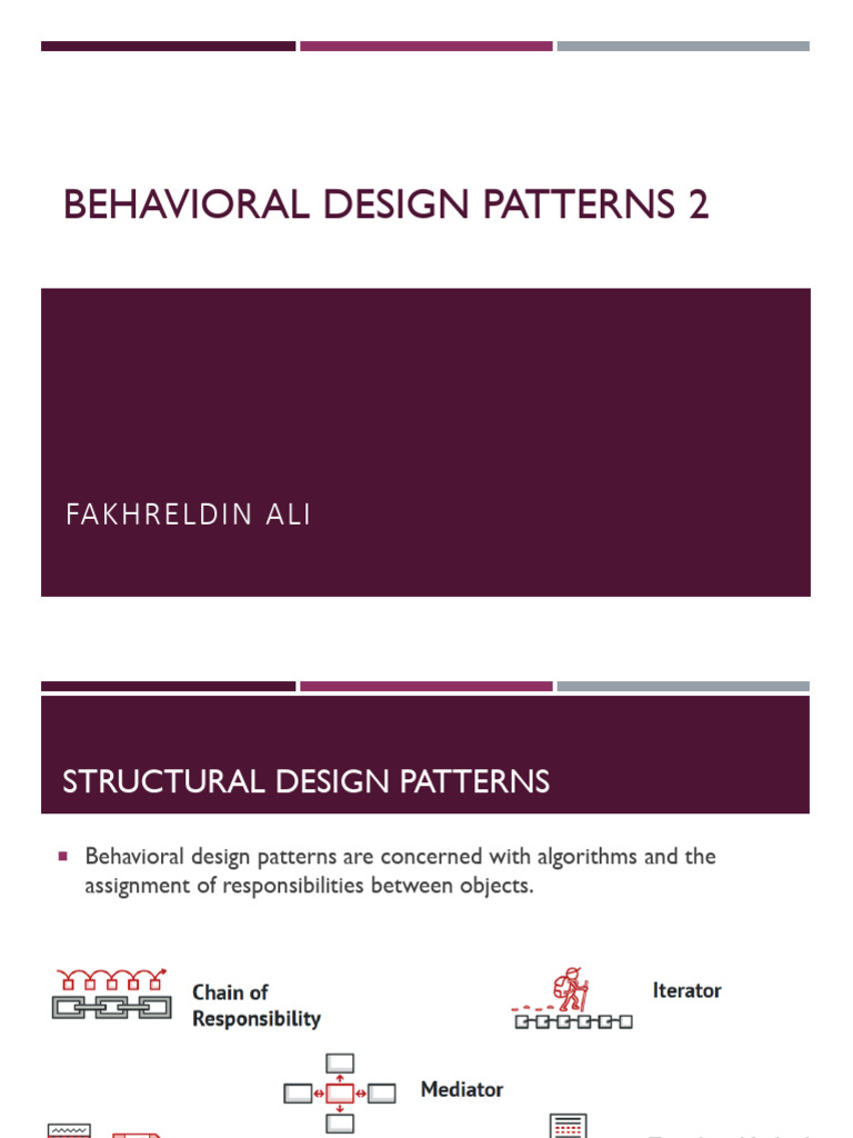 08 Behavioral Design Patterns2 Pdf Method Computer Programming Class Computer Programming