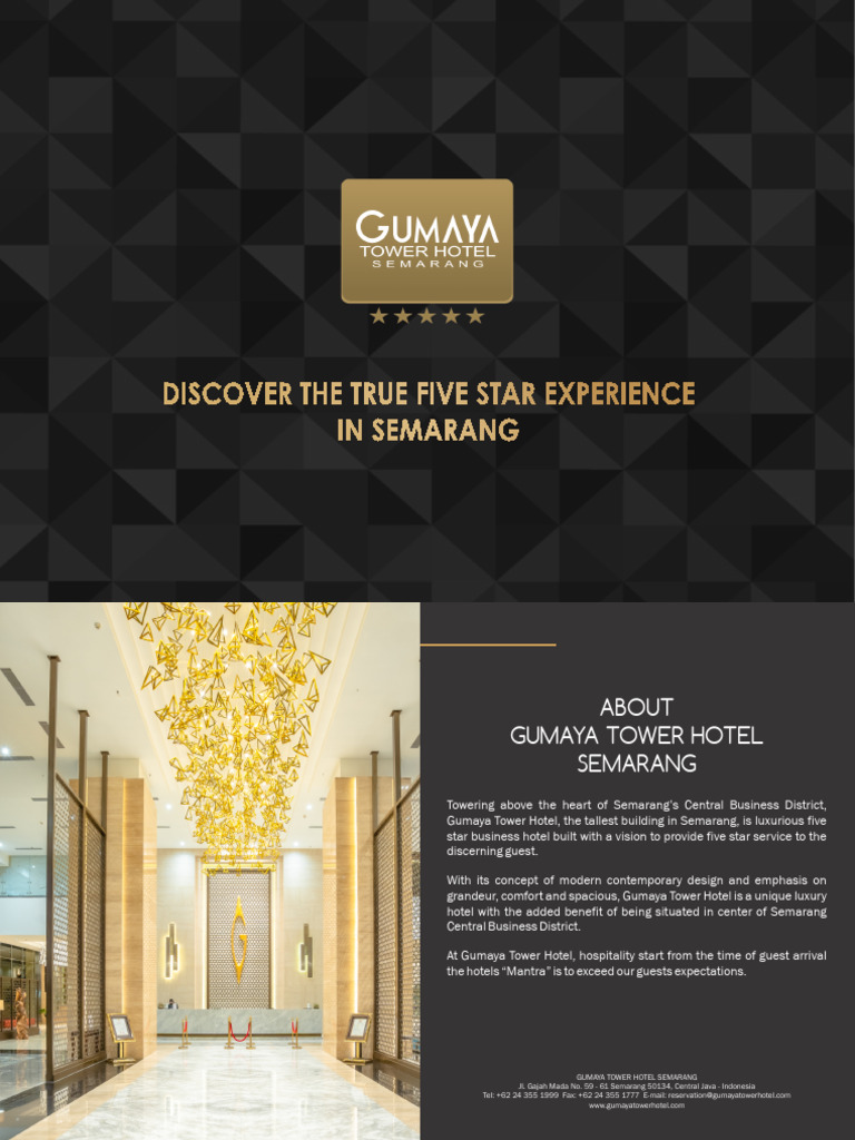 Gumaya Tower Hotel Brochure | PDF | Restaurants | Chinese Cuisine
