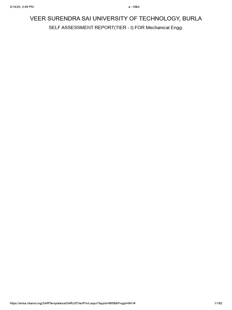 E SAR Mechanical 2023 | PDF | Curriculum | Engineering