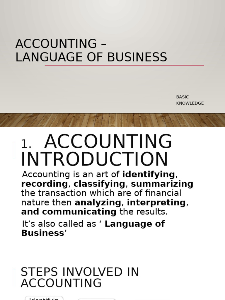 Accounting - Language of Business | PDF | Accounting | Financial Statement