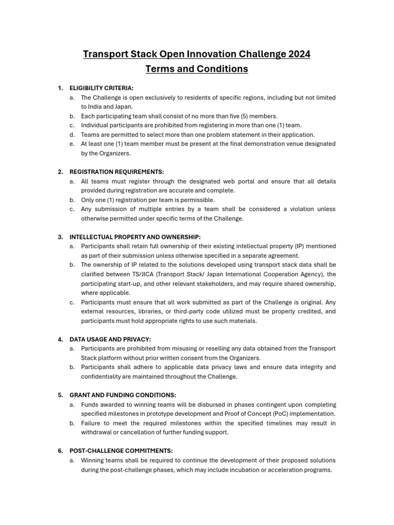 TSIC 2024 - Terms and Conditions | PDF | Ownership | Privacy