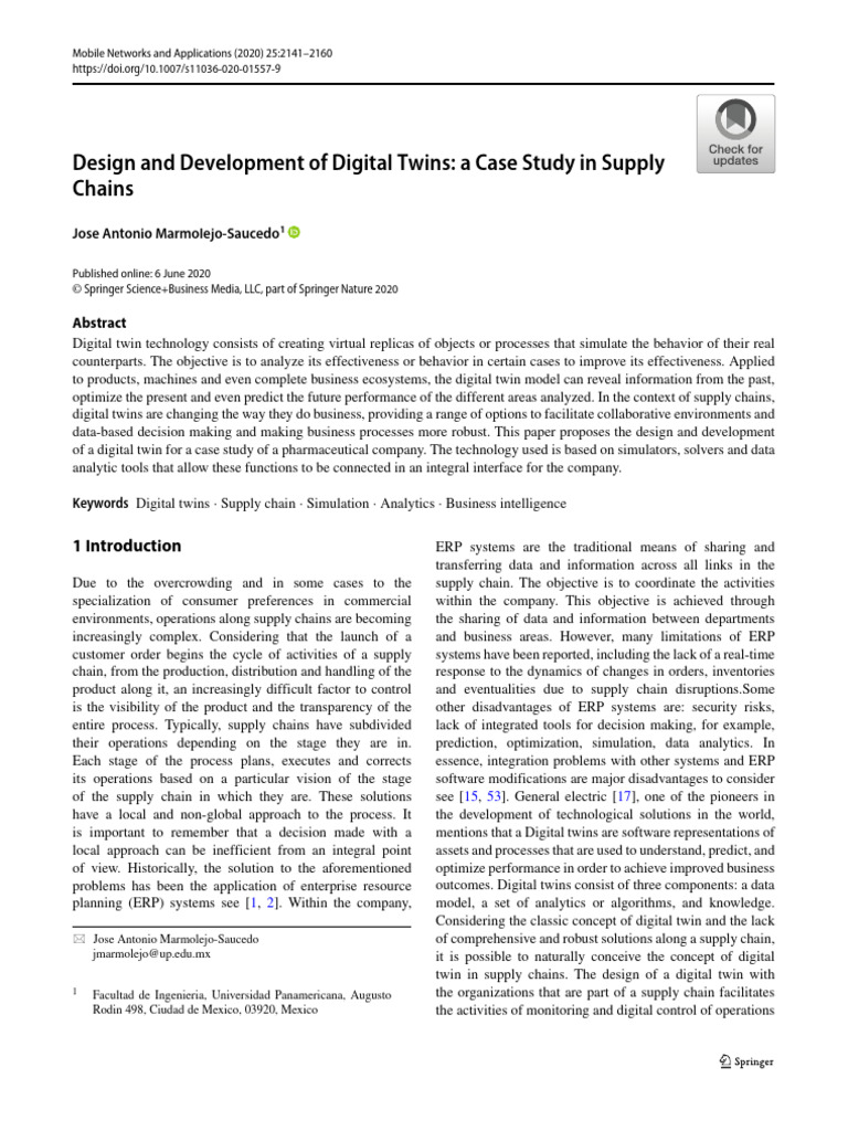 Pharmaceutical Supply Chain Management and DTs | PDF | Supply Chain ...