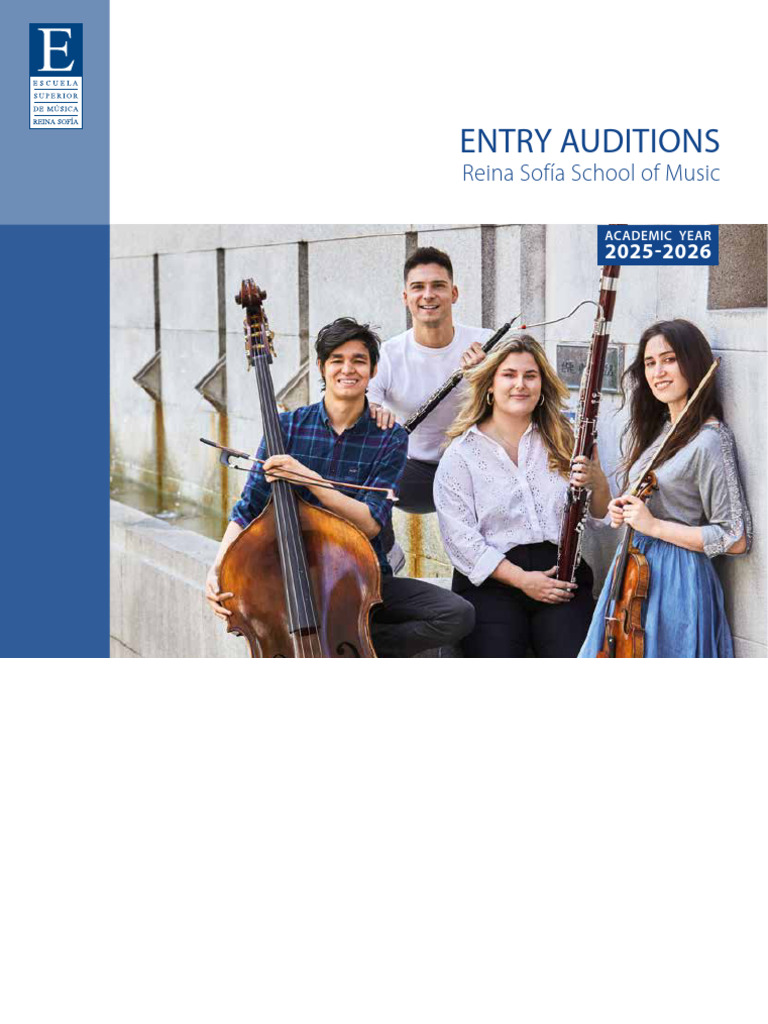 Reina Sofía School Audition Details | PDF | Cost Of Living | Classical Period (Music)