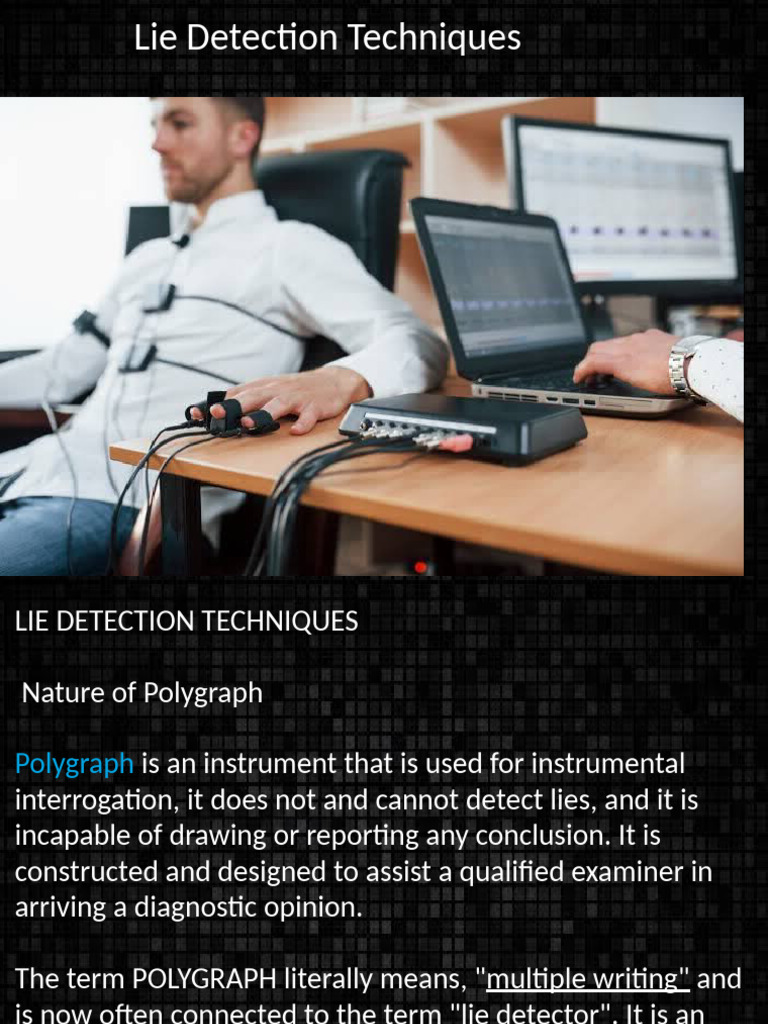 Lie Detection Techniques Borsba | PDF | Polygraph | Autonomic Nervous System