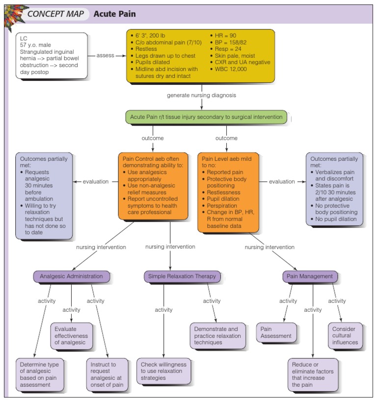 Concept Map Acute Pain | PDF | Pain | Health Sciences