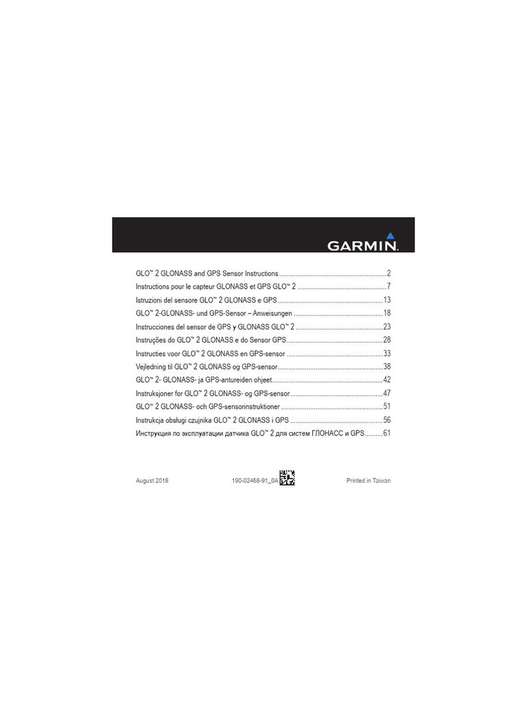 Garmin GLO Glonass | PDF | Electromagnetic Interference | Electrical ...