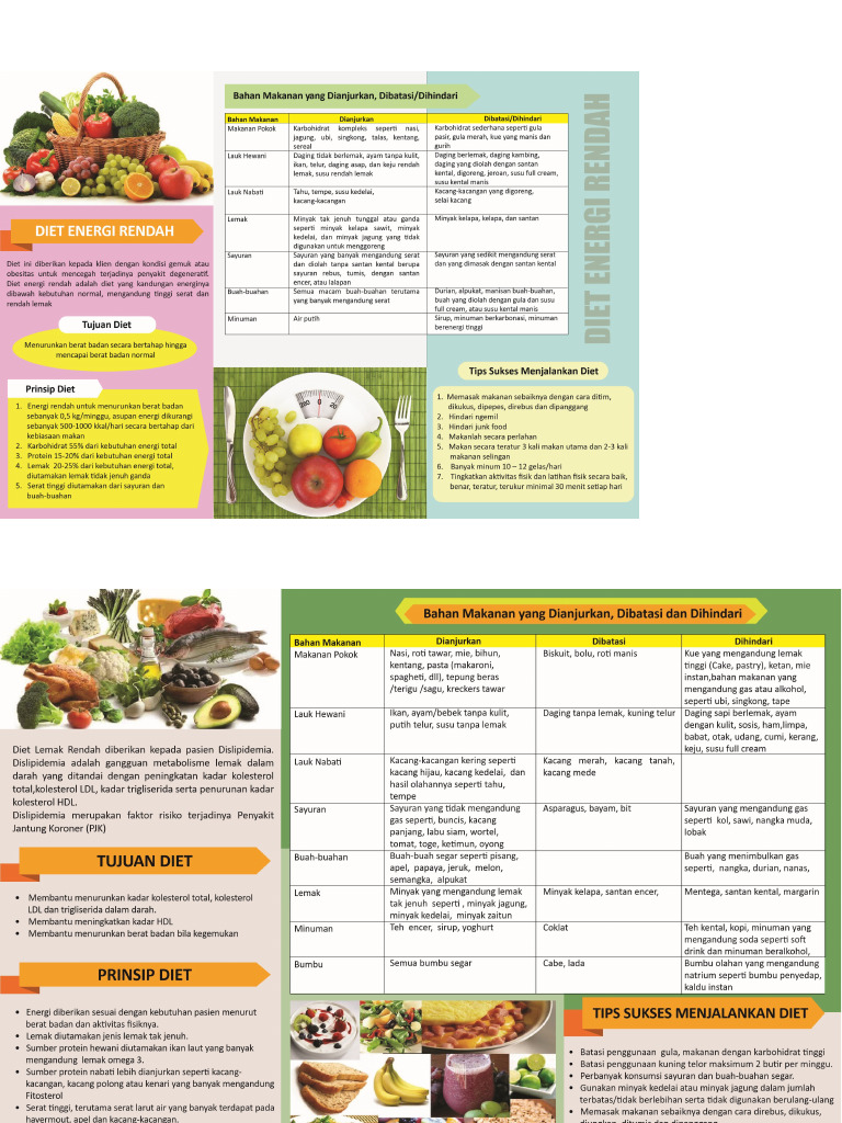 Leaflet Diet Rendah Energi Dan Rendah Lemak | PDF