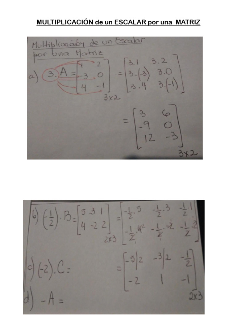 Multiplicación Entre Matrices | PDF