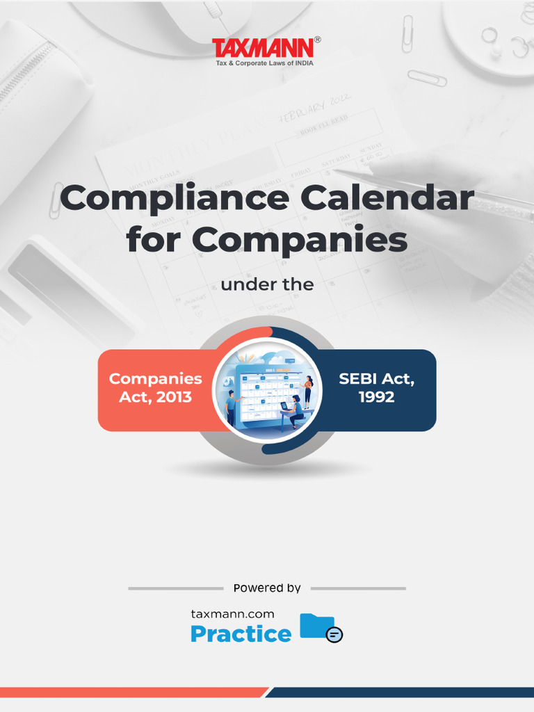 Taxmann's Compliance Calendar For Various Types of Companies Under The ...