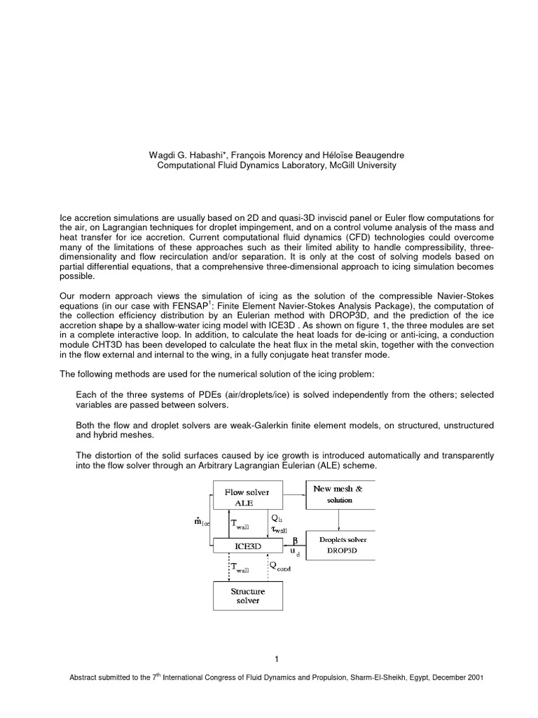 FENSAP ICE A Comprehensive 3D Simulation | PDF | Computational Fluid ...