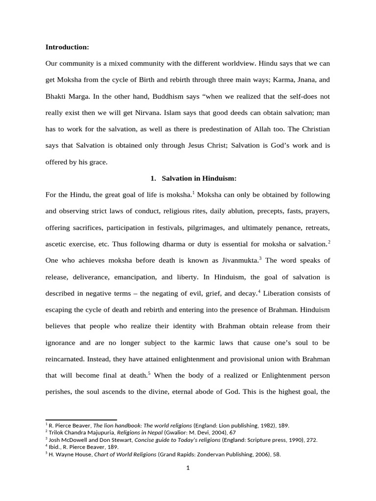 Moksha Nirvana or Salvation | PDF | Moksha | Salvation