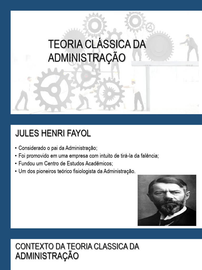 Teoria Classica Da Administração | PDF | Carreira e Crescimento | Autoajuda