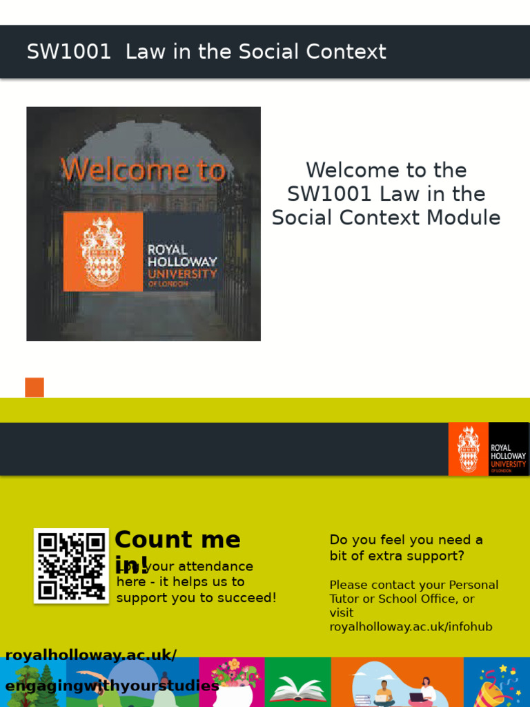 SW1001 Lecture 1 SB 2024 Version | PDF | European Convention On Human ...