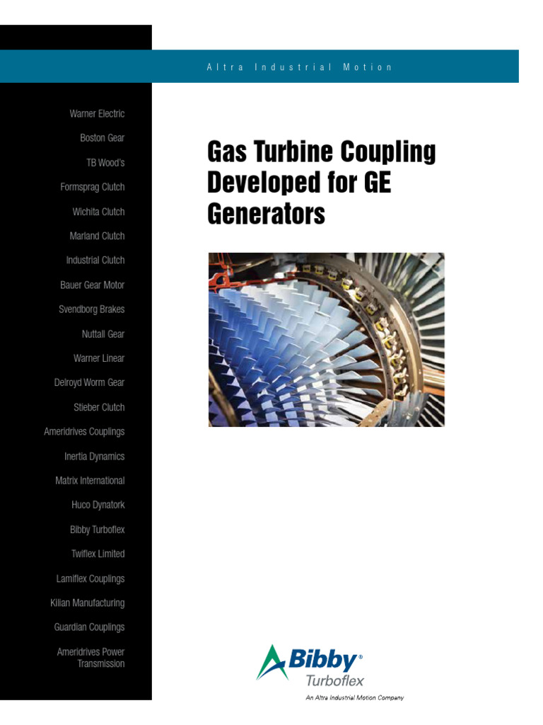 Gas Turbine Coupling Developed For GE Generators: Altra Industrial ...