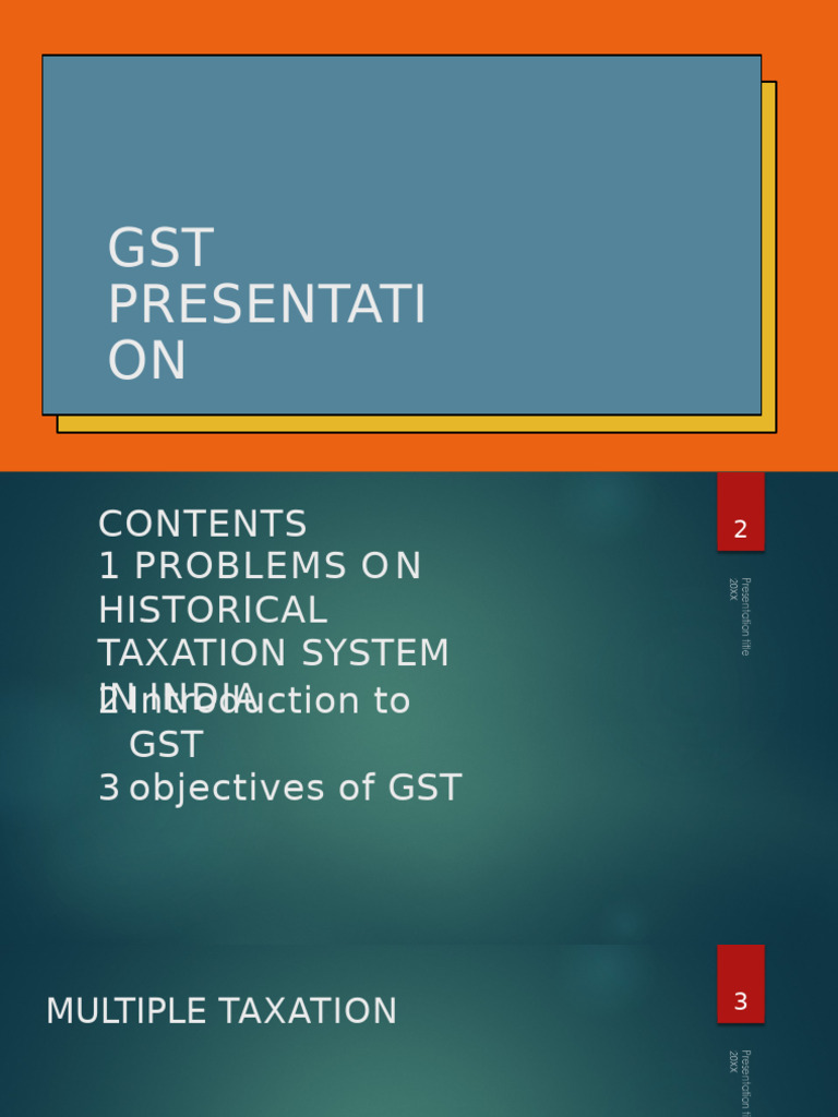 GST Presentation | PDF | Taxes | Value Added Tax