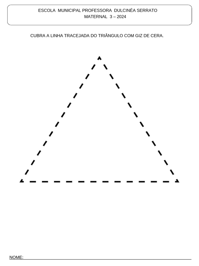 Atividade Triângulo Tracejado | PDF