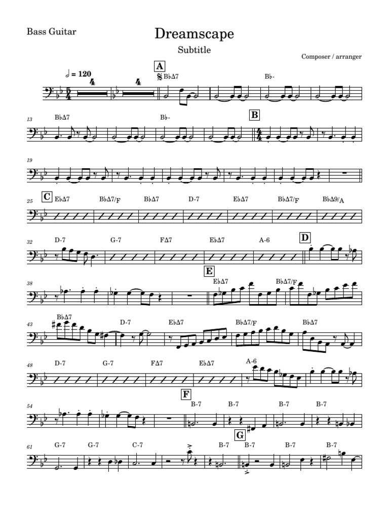 Dreamscape-Bass Guitar | PDF | Guitar Family Instruments | Celtic ...